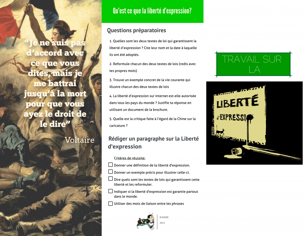 4ème - La liberté d'expression - HG 2.0 - Classes de B.DIDIER